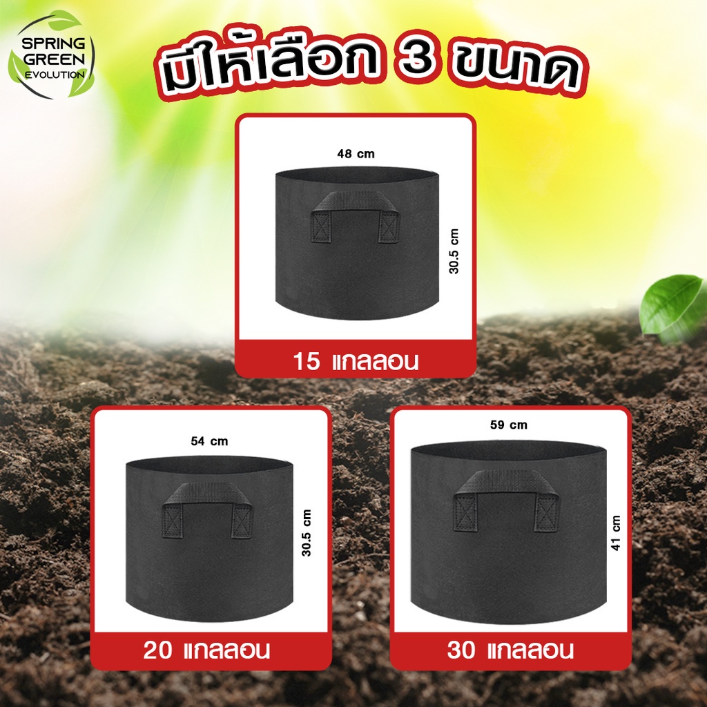 Spring Green Evolution กระถางผ้าปลูกต้นไม้ 30Gallon - บริษัท สปริงกรีนอีโวลูชั่น จำกัด - ThaiPick